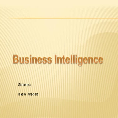 Introduction to Business Intelligence | PDF