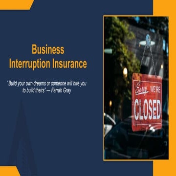 Business Interruption Insurance | PPTX