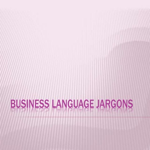 Business jargons | PPT