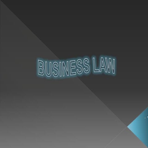 Business law - Meaning and Sources | PPT