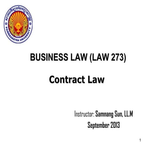 Business law contract | PPT