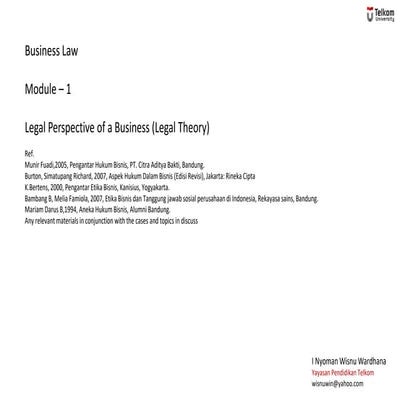Business law module 1 | PDF