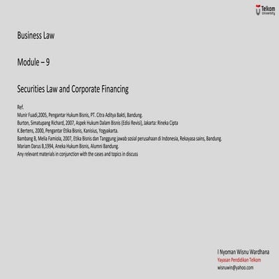Business law module 9 | PDF