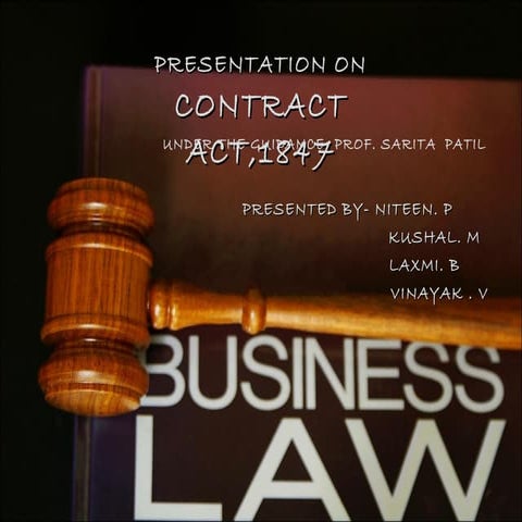 Business law contract act | PPT
