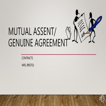 Business law c8 genuine assent | PPTX | Law