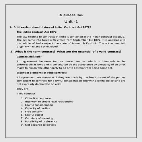 Businesslawnotes | PDF