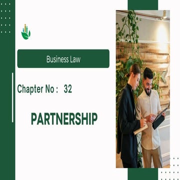 Business Law Presentation Partnership chp no 32 | PDF
