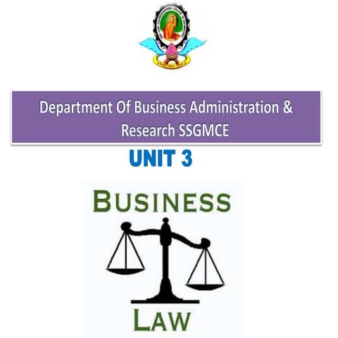 Business law unit 3 | PPT