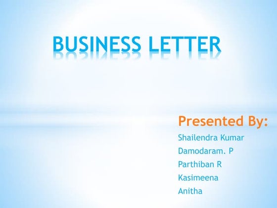Business letter | PPT