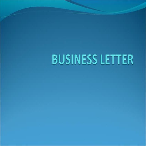 Business letter | PPT