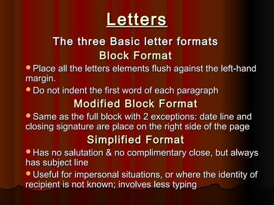 Image Of Three Types Of Letter Formats Full Block Semi Business Letter