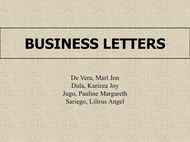 Styles of business letters | PPT