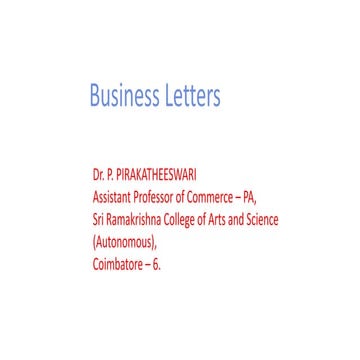 Business Letters Presentations and memos.ppt