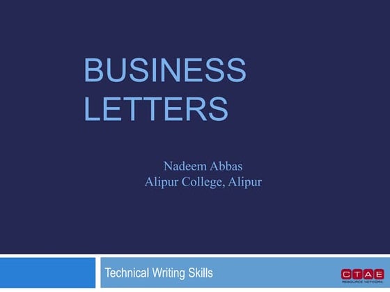 Business letters and different styles | PPT