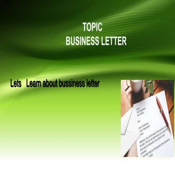Business letters slide share | PPTX