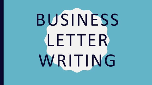 Basic and miscellaneous parts of business letter | PPT