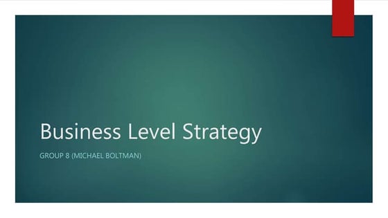 business level strategy in English | PPT