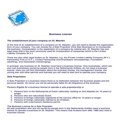 Business license info | PDF