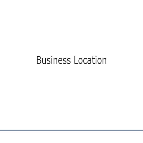Business Location | PPT
