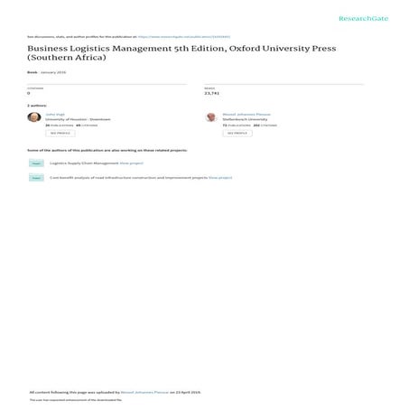 Business logisticsmanagementfifthedition (2) | PDF | Logistics | Business