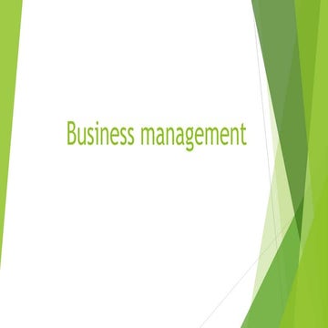 Business management | PPTX