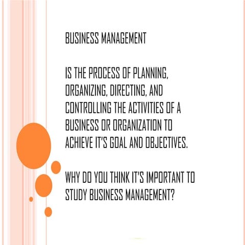 Business management powerpoint presentation | PPT