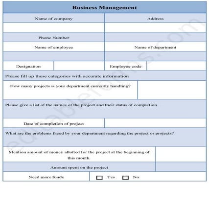 Business Management-Fillable PDF Template | PDF