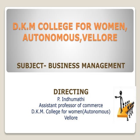DIRECTING - BUSINESS MANAGEMENT | PPTX