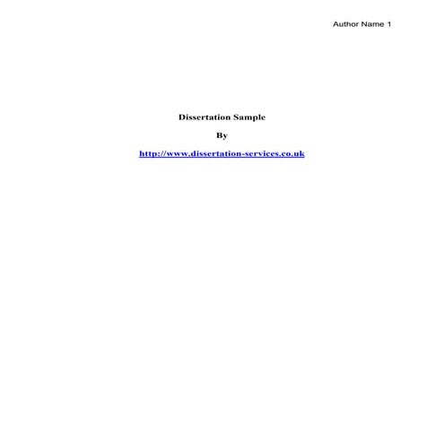 Business management dissertation sample for mba students by ...
