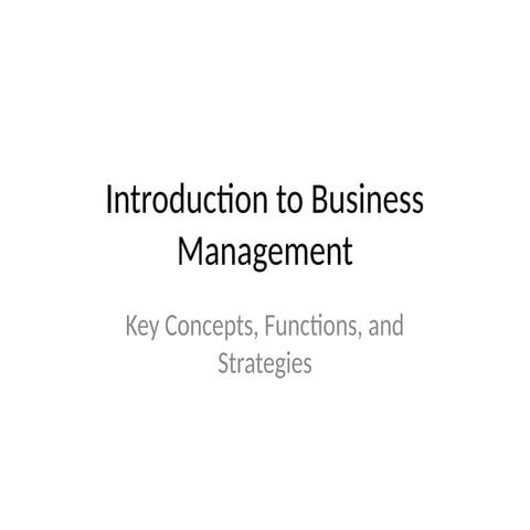 Business_Management_Introduction-businsess management | PPT