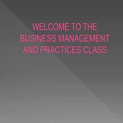 Business management ppt | PPTX