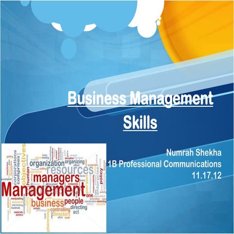 Business management skills | PPT