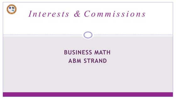 Business Mathematics - Quarter 2 - Week 1 | PPTX