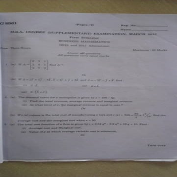 Business mathematics page 1 | PDF