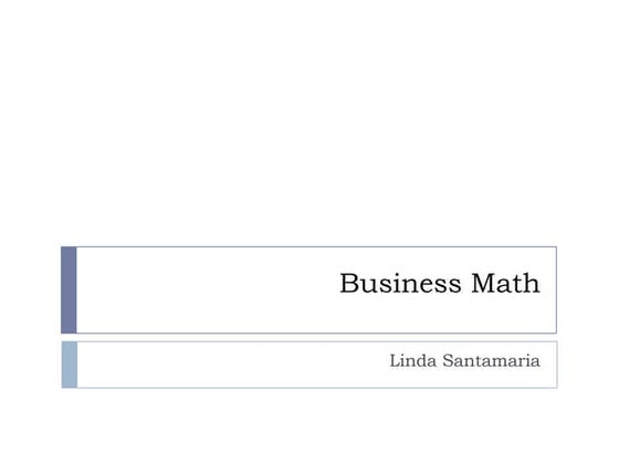 Business Math Chapter 6 | PPT | Antiquing and Antiques | Hobbies ...