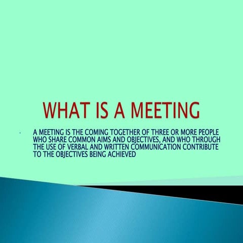 How to Plan a Meeting with Parliamentary Procedures | PPTX