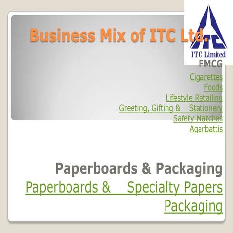 Business mix of itc ltd | PPT
