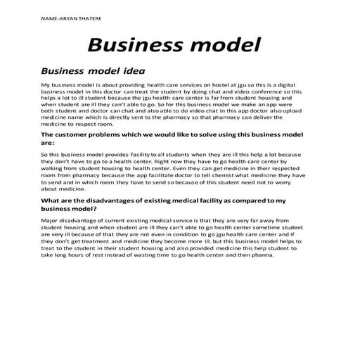 Business model | PDF