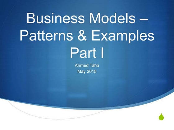 Business Model Generation Patterns | PPT