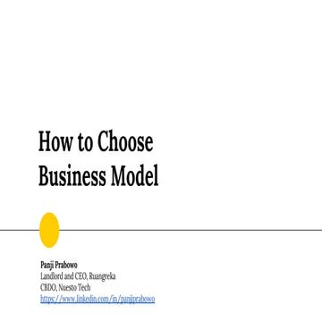 How to Choose The Best Business Model? | PPT