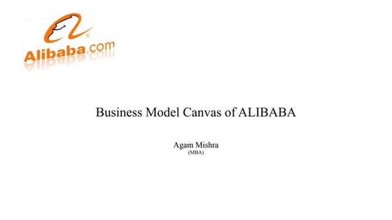 Business Model Canvas of Alibaba. | PPT