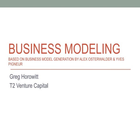Business modeling | PPT