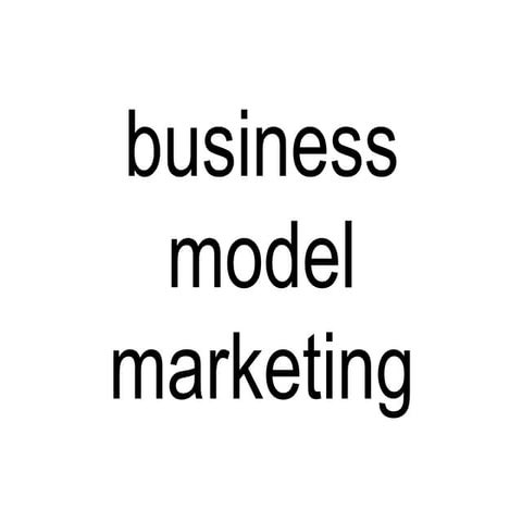 Business model marketing course 1 | PDF