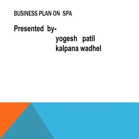 Business model of spa | PPTX
