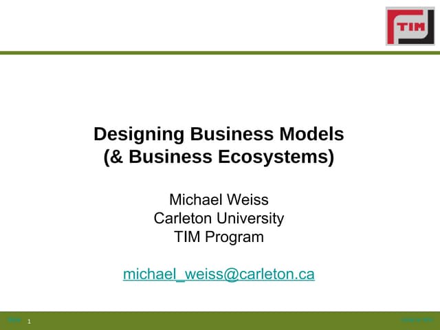 Business Ecosystem Design | PDF