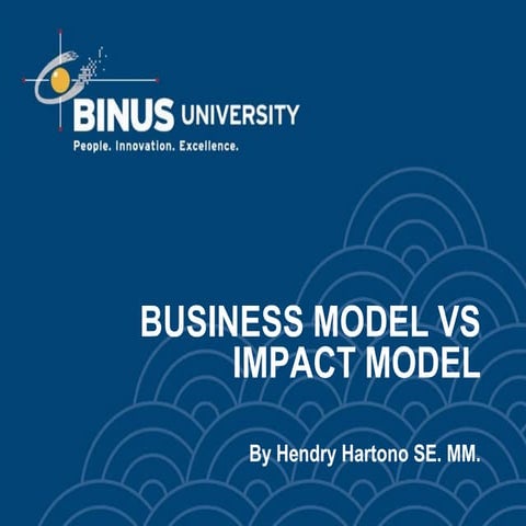 Business model vs impact model | PDF