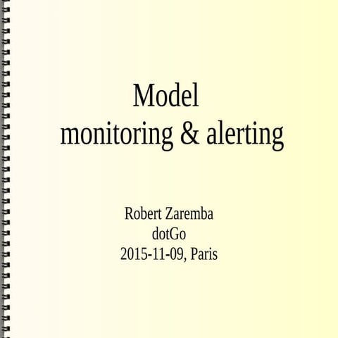 Model monitoring & alerting | PDF