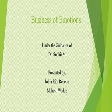 Business of emotions | PPTX | Business | Business and Finance