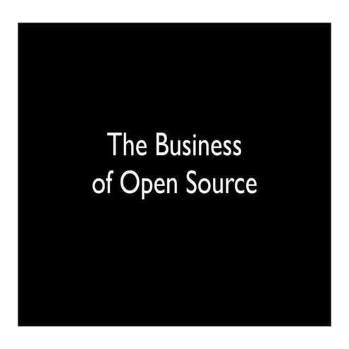 The Business Of Open Source | PDF