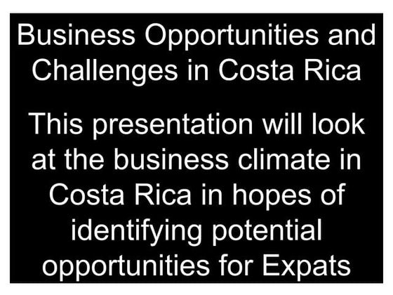 Entrepreneurial Ecosystem in Costa Rica | PPT